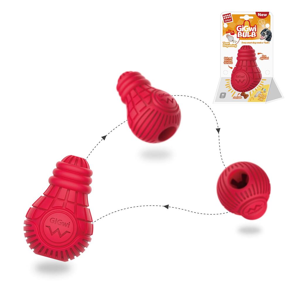 Ludipek Gigwi Bulb Rubber Dispensador de Premios Talla M - Tienda GO Pet Online