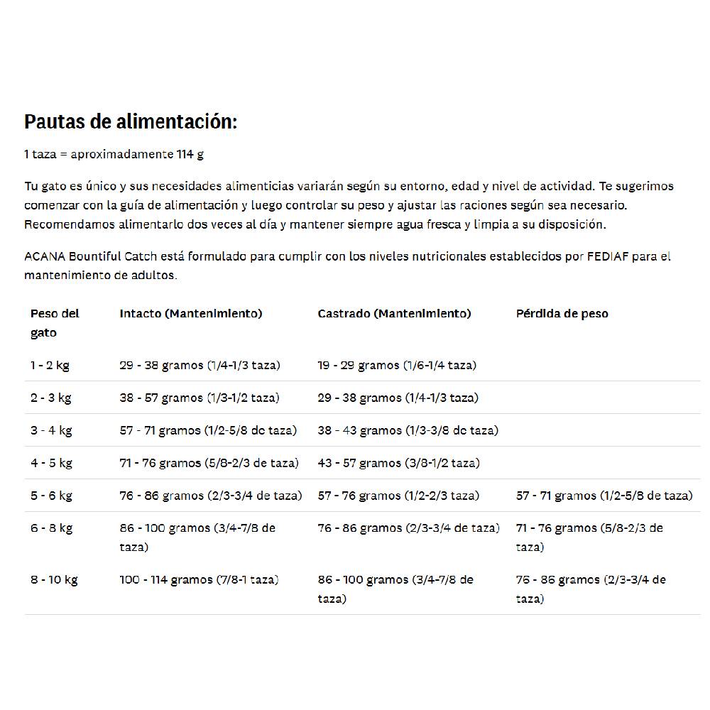 Acana Bountiful Catch Cat 1.8Kg - Salmón y Herring - Gato Adulto ...